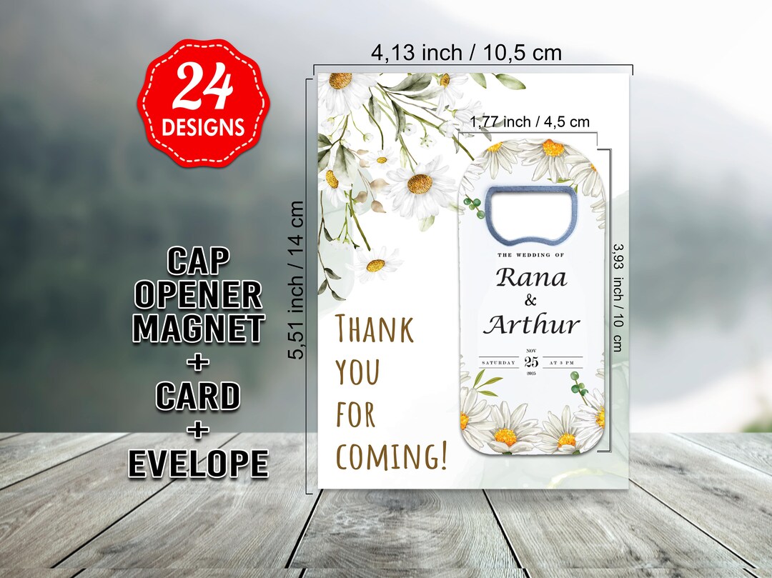 Magnet Wedding Invitations, Magnet Invitations, Full Customizable ...