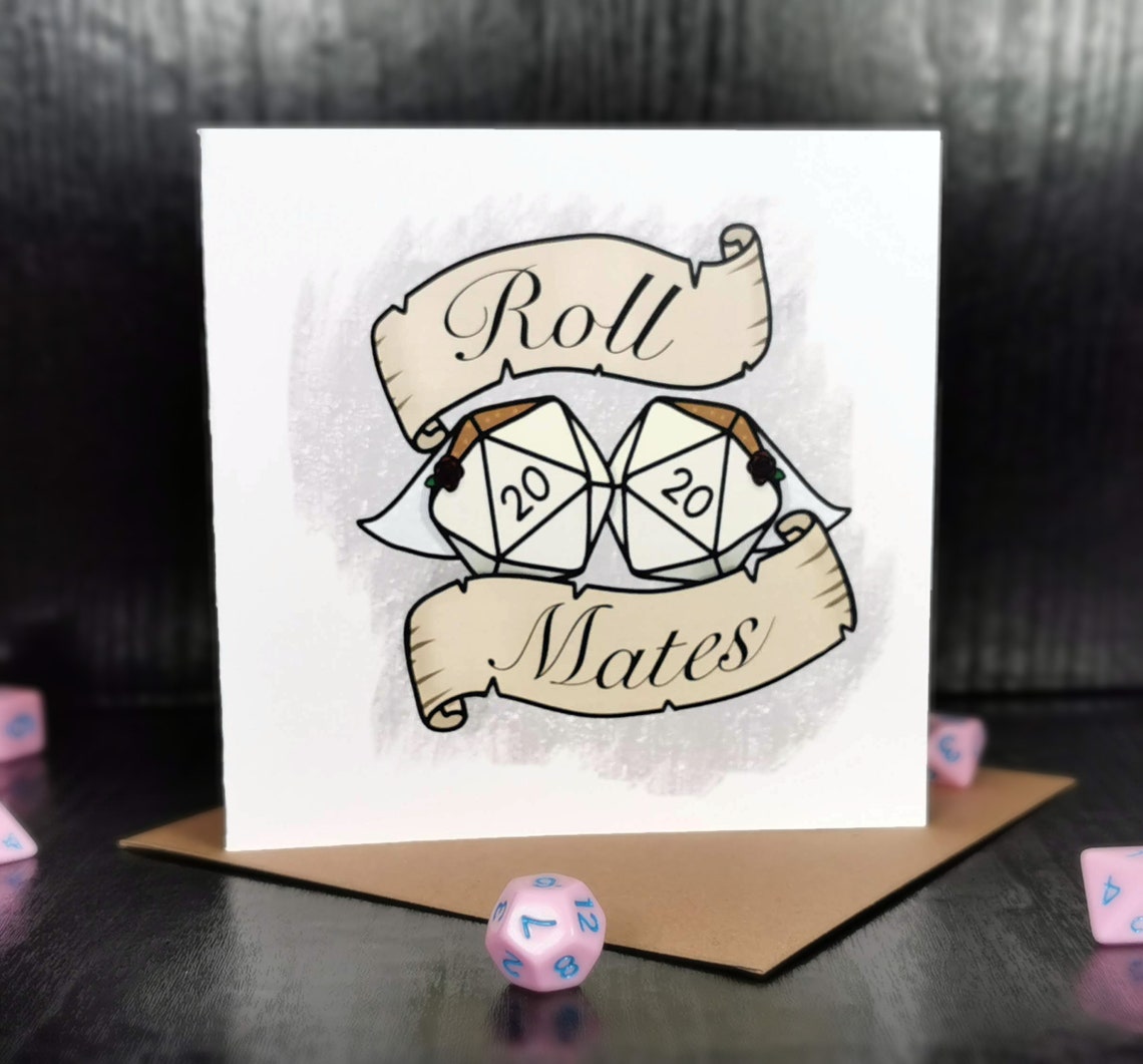 Roll Mates Card Wedding Card Geek Wedding Suit and Dress - Etsy Canada