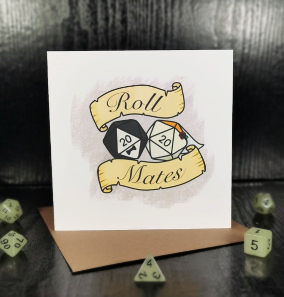 Roll Mates Card Wedding Card Geek Wedding Suit and Dress - Etsy
