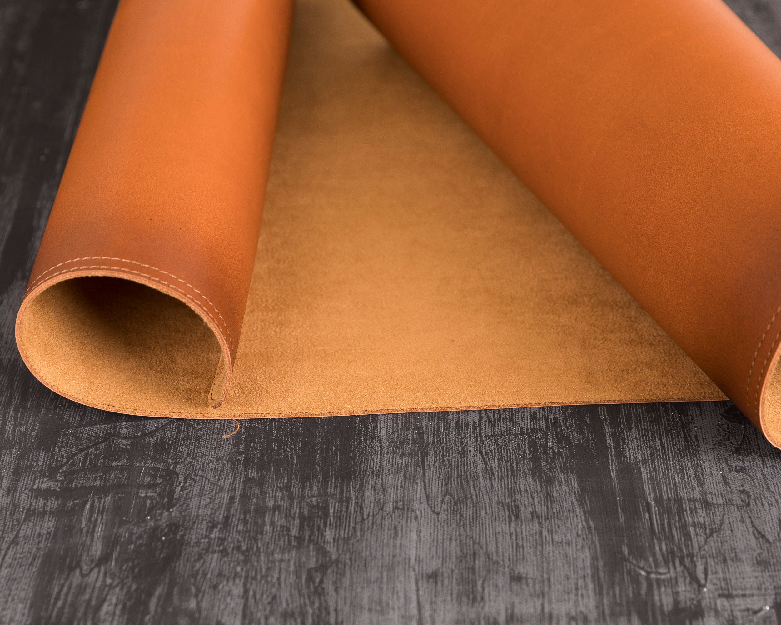 Premium Leather Custom Desk Mat Medium 32x15 , Personalized Leather ...