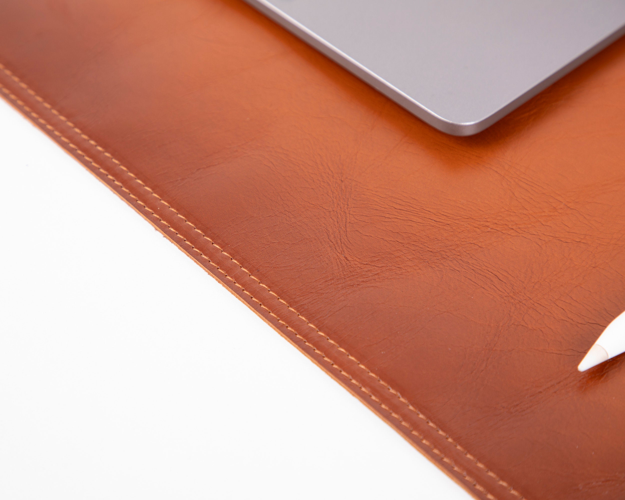 Premium Leather Custom Desk Mat Medium 32x15 , Personalized Leather ...