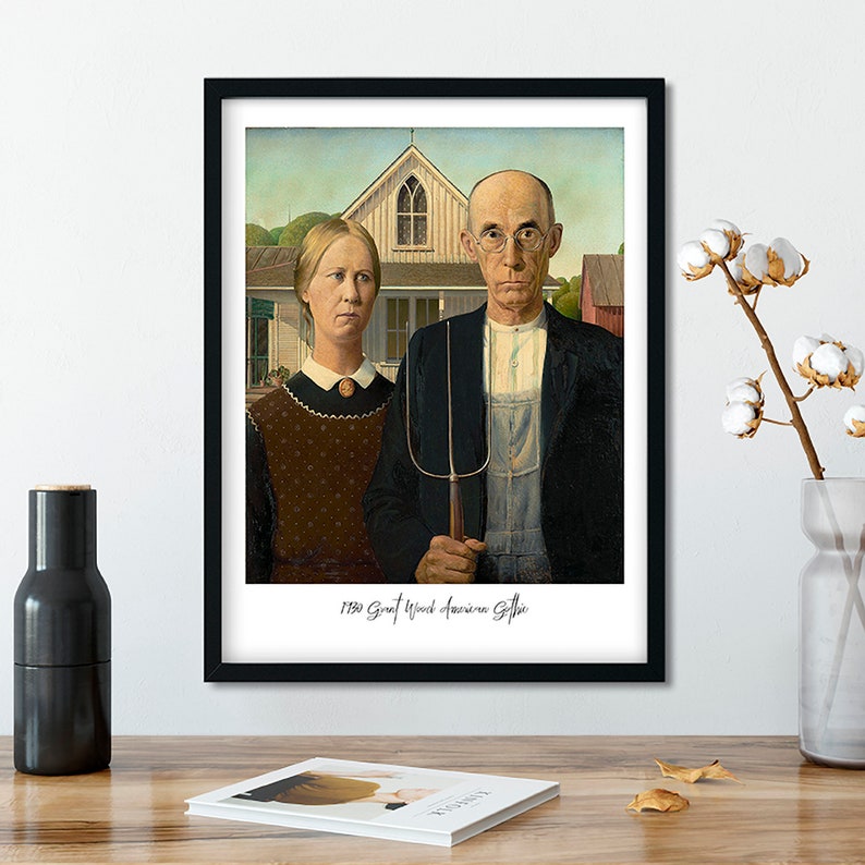 American Gothic Museum Poster Flemish Renaissance Famous Prints - Etsy