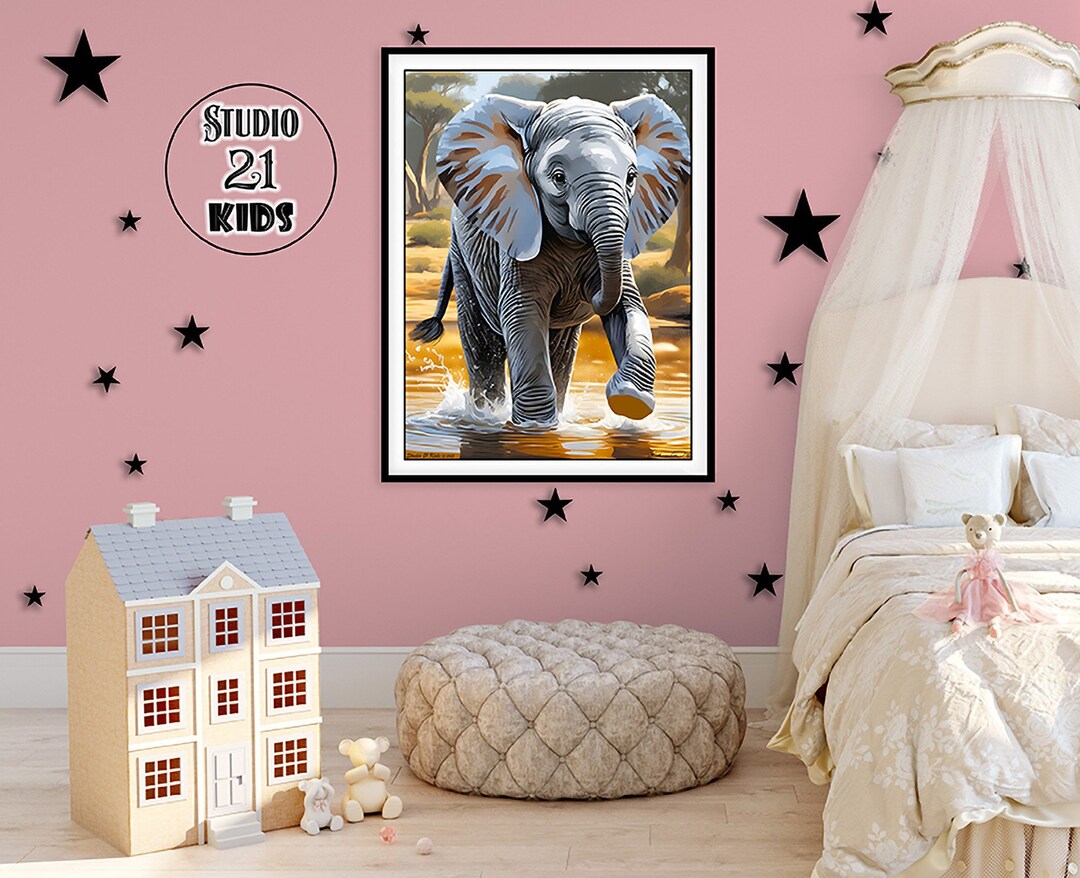 Baby Elephant Print Goliath Wall Art Elephant Poster Large - Etsy