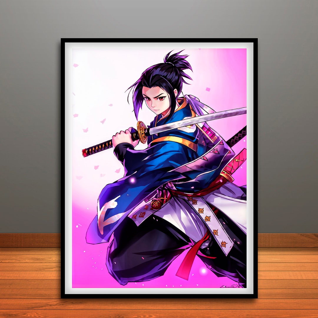 Anime Samurai Vtuber Dopamine Decor Apartment Décor Japanese Prints - Etsy