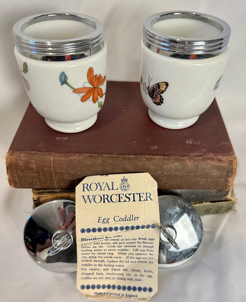 Royal Worcester Egg Coddler Pair Vintage Egg Coddlers - Etsy