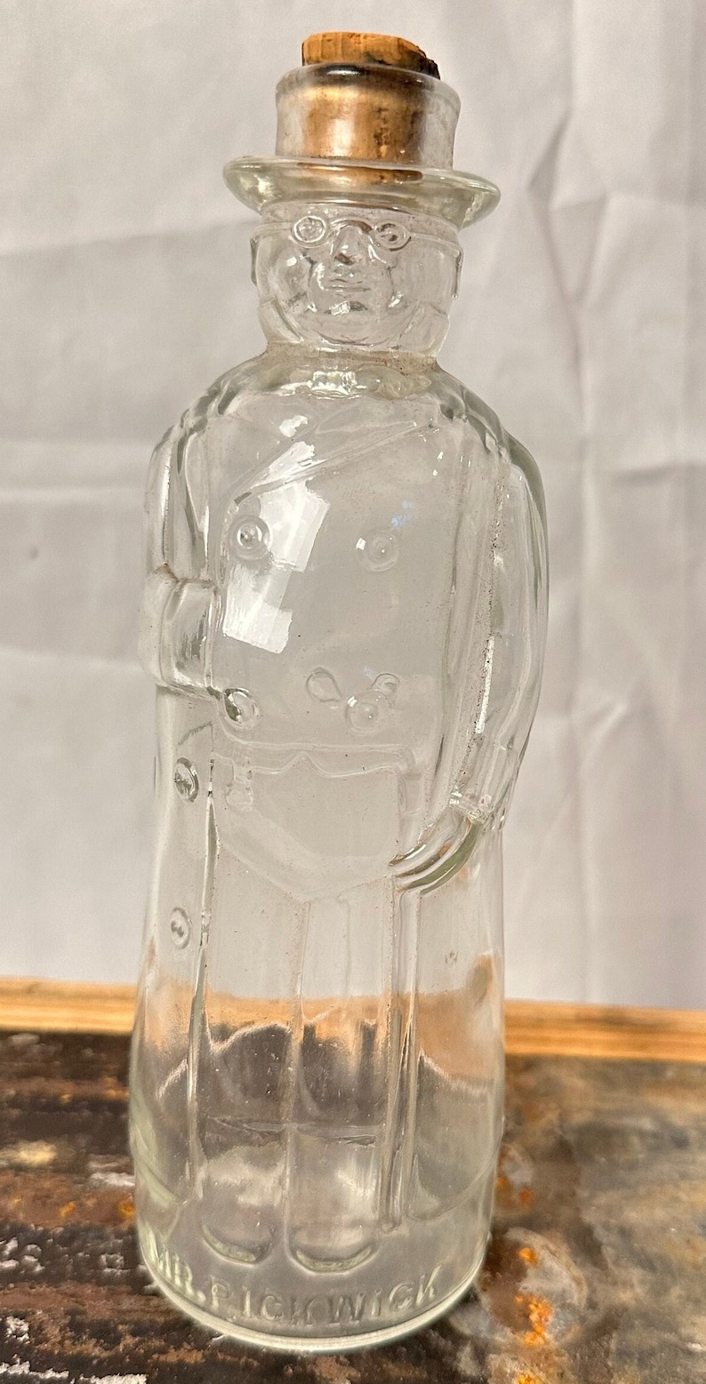 1930s Mr. Pickwick Vintage Vinegar Bottle Vintage Glass Decor - Etsy