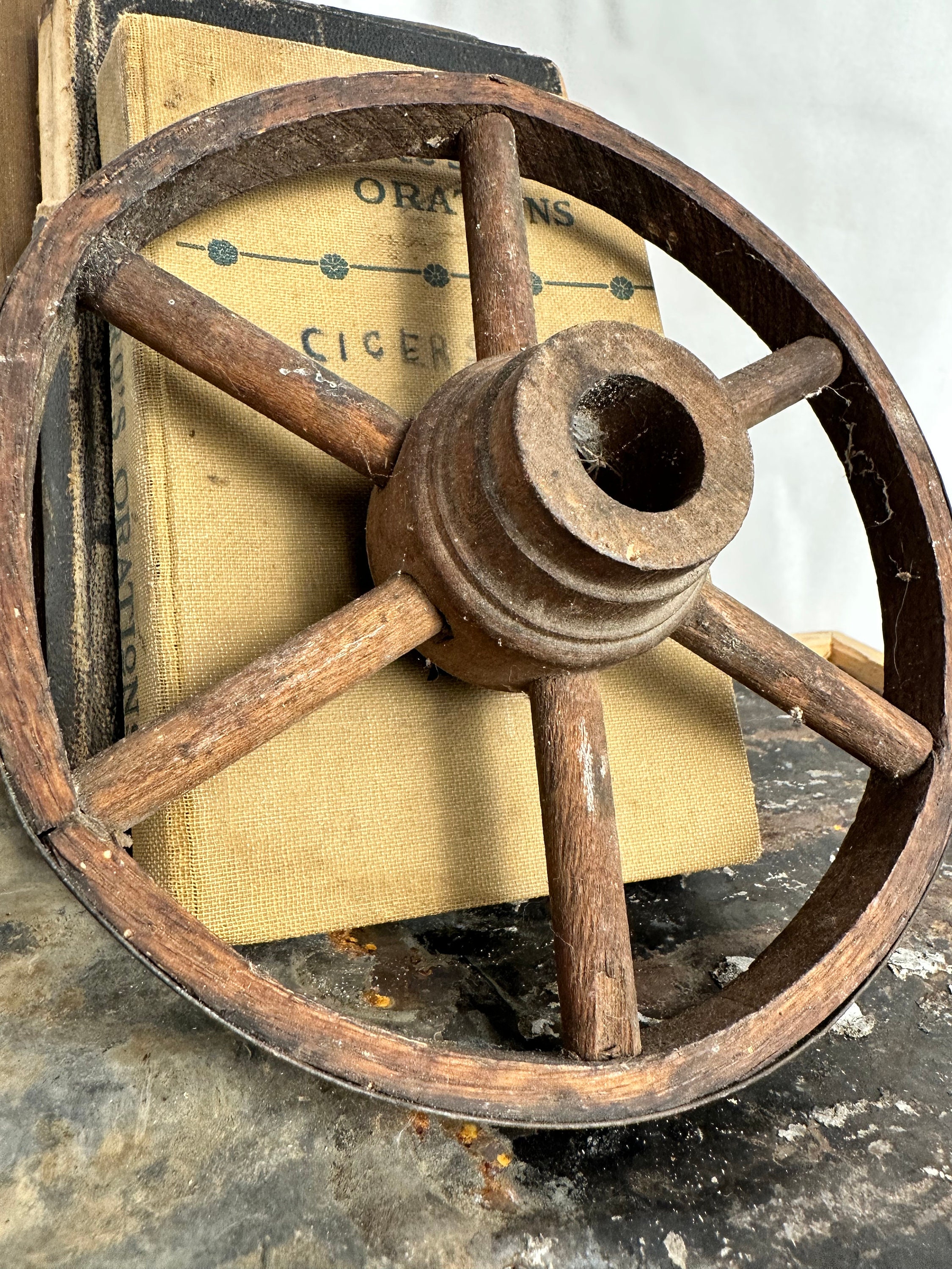 Wood Wagon Wheel, Vintage, Primitive Wheel, Farmhouse Decoration ...