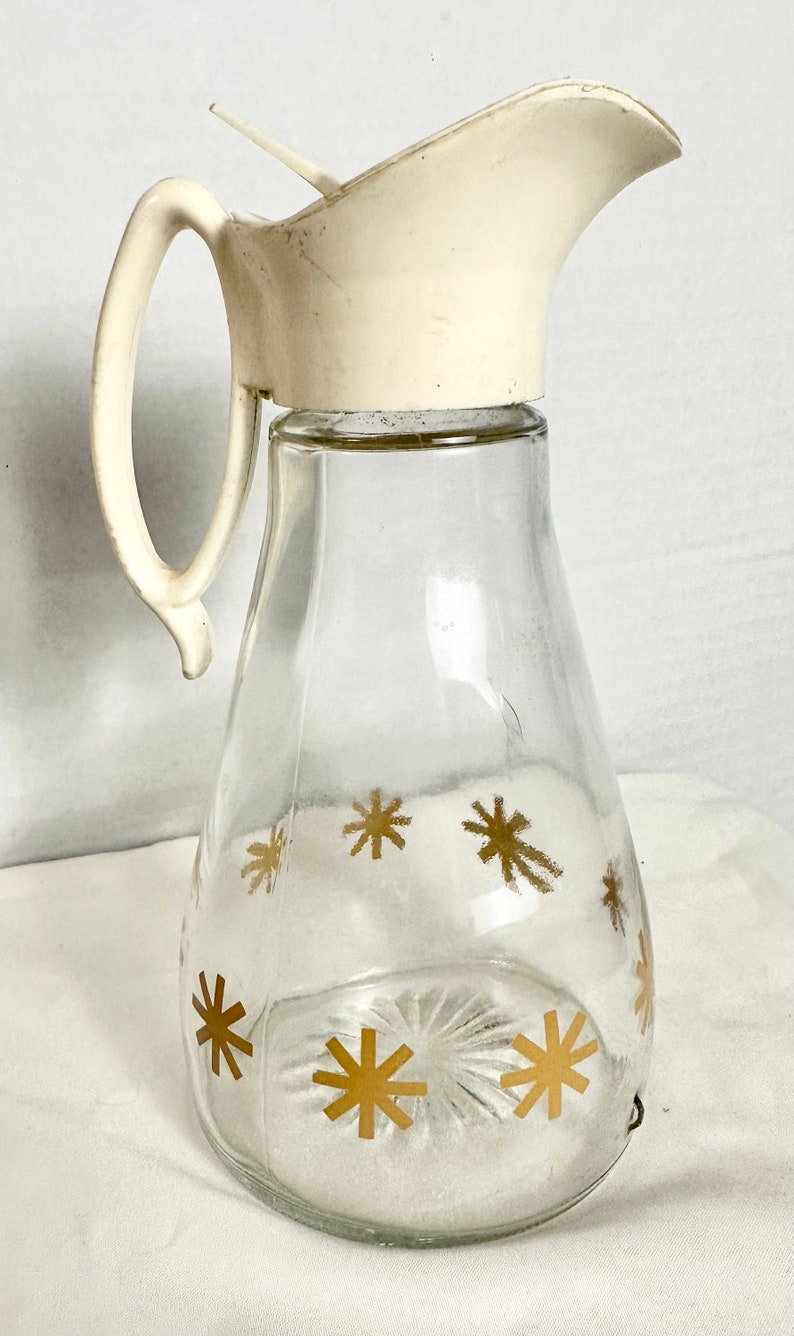 Vintage Atomic Starburst Glass Syrup Dispenser Retro Syrup - Etsy