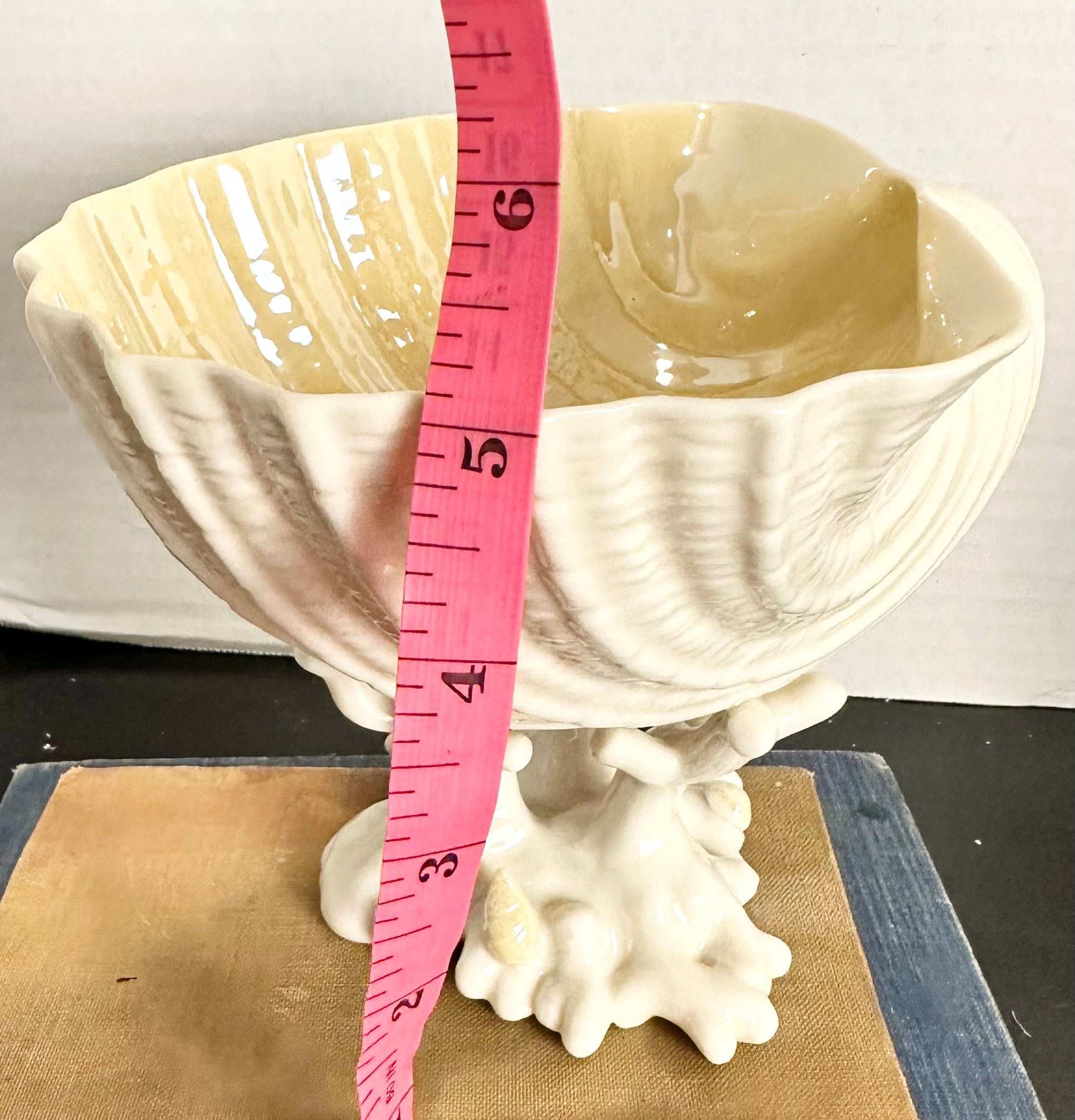 Belleek Cardium Shell Compote Dish Vase Display Vintage Belleek Belleek ...