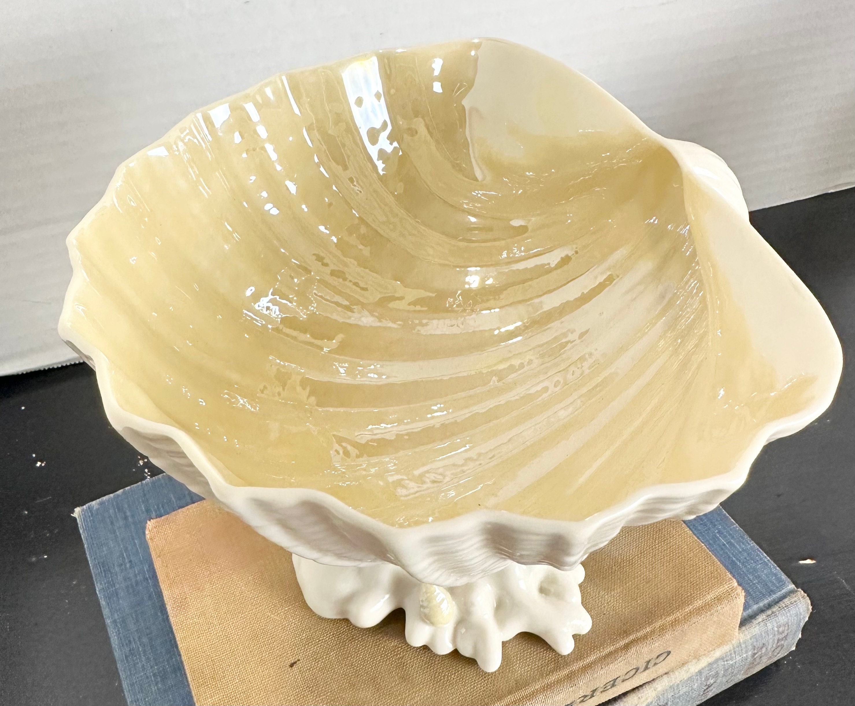 Belleek Cardium Shell Compote Dish Vase Display Vintage Belleek Belleek ...