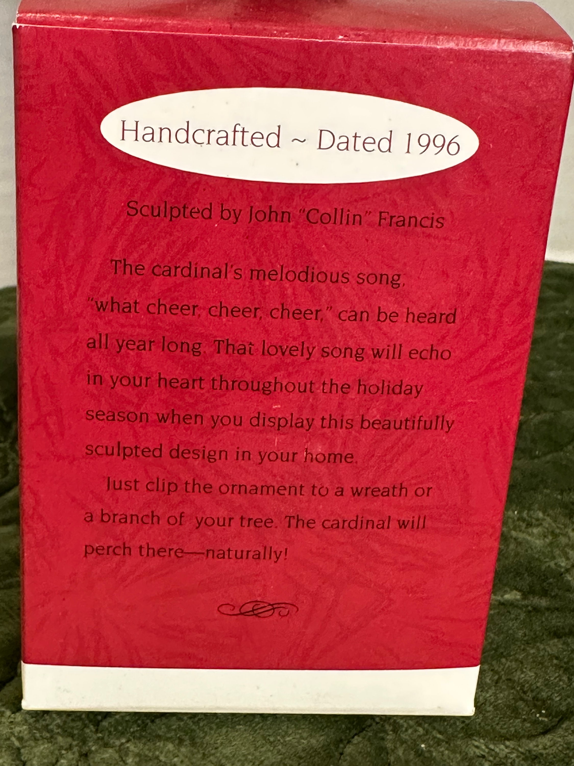 Hallmark Vintage Cardinal Ornament , Cardinal Clip on , Home Decor - Etsy