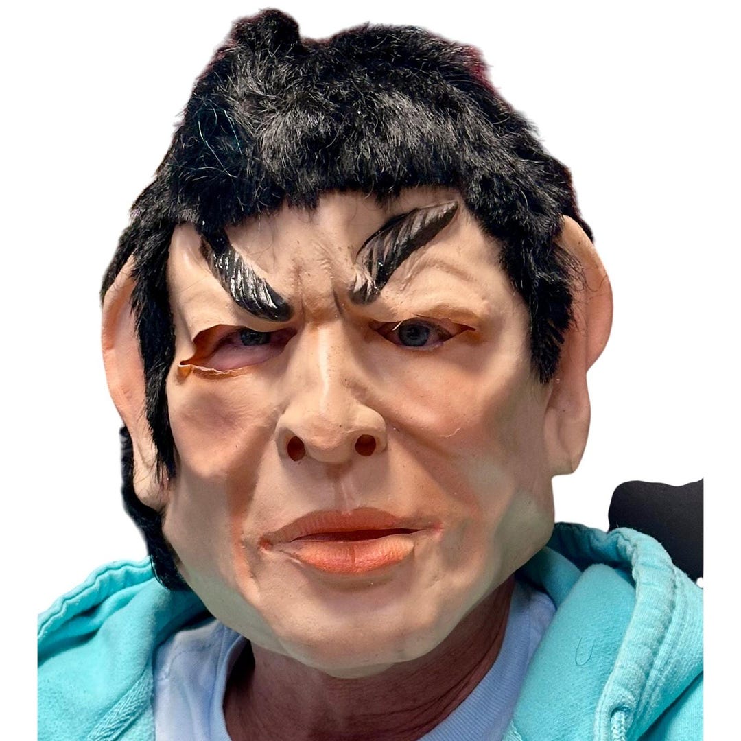 Mr. Spock Vintage Latex/rubber Full Head Mask, Handsewn Hair, Made in ...