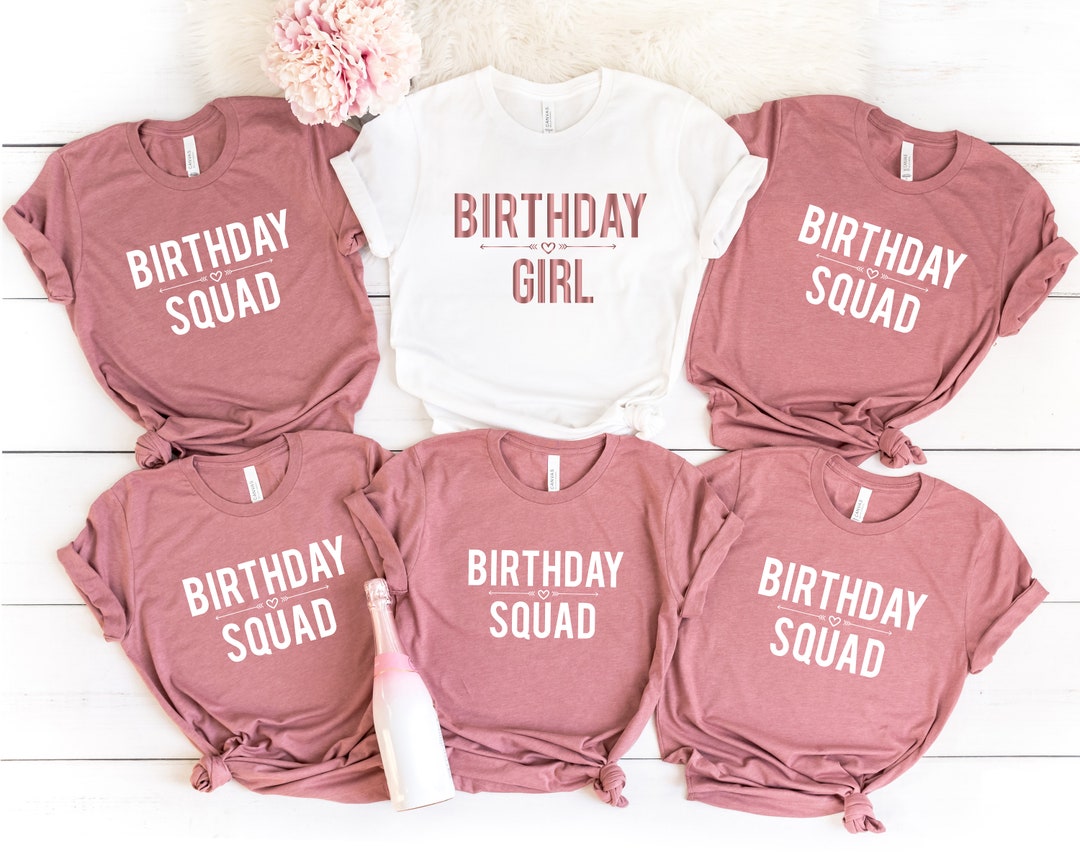 Birthday Squad Tshirts, Birthday Girl Party Tshirts, Birthday Party ...