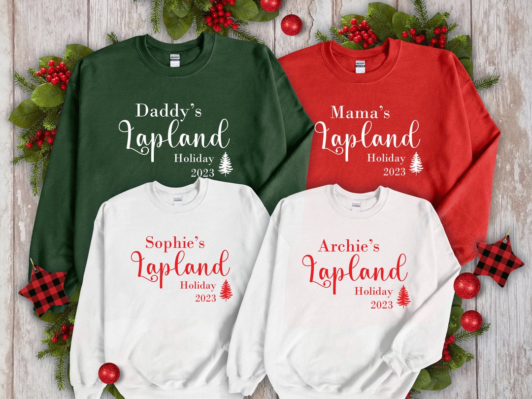 Family Lapland Jumpers, Personalised Family Christmas Jumpers ...