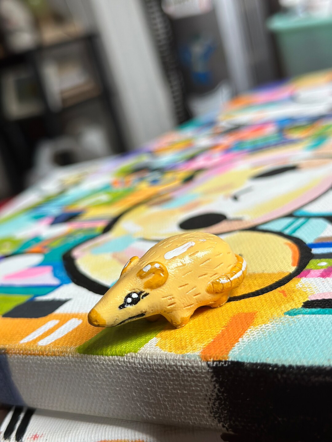 Cheese Rat Hand Painted Resin Figure - Etsy