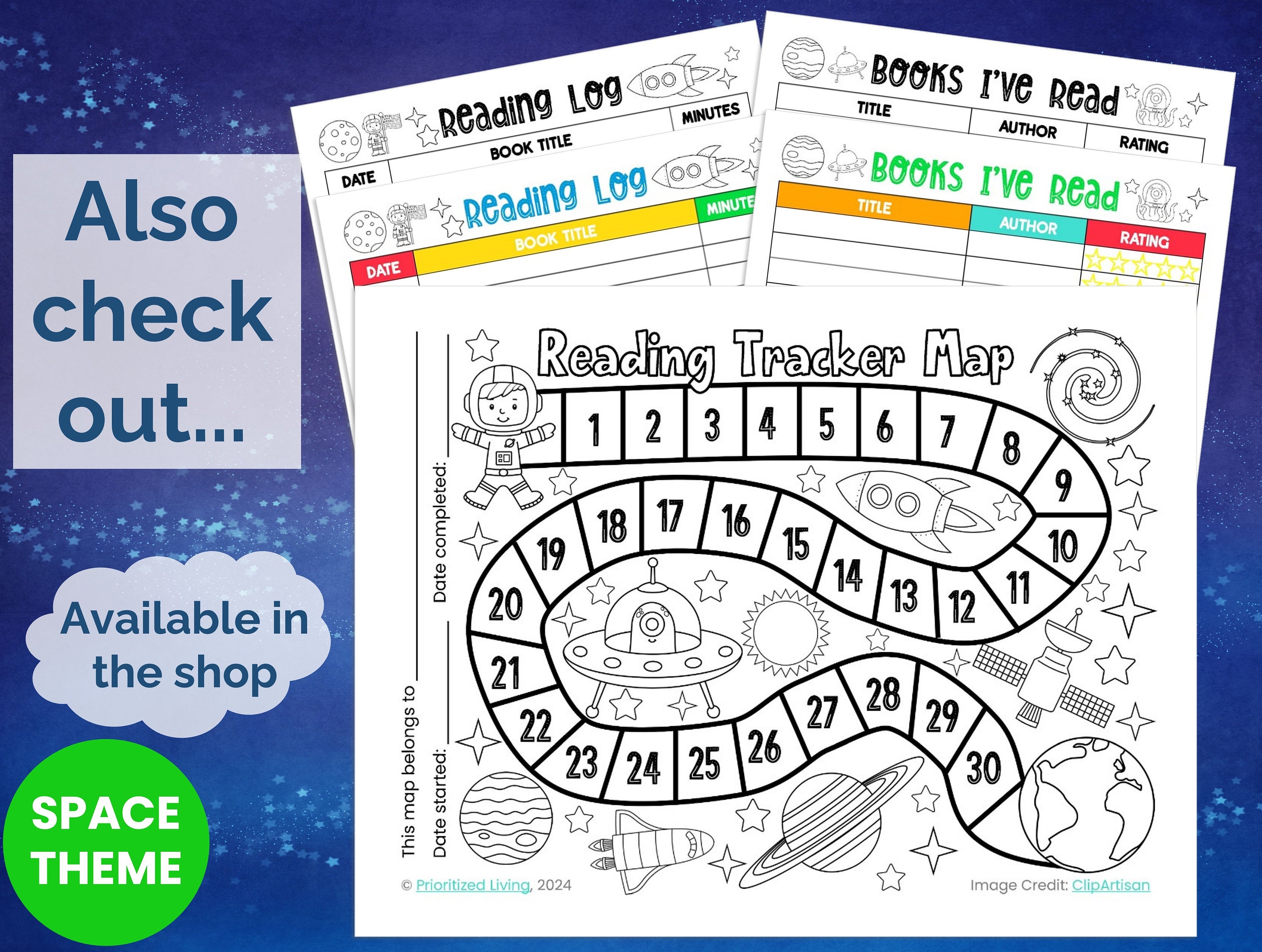 Kid's Summer Reading Chart Printable: Color and Black and White Summer ...