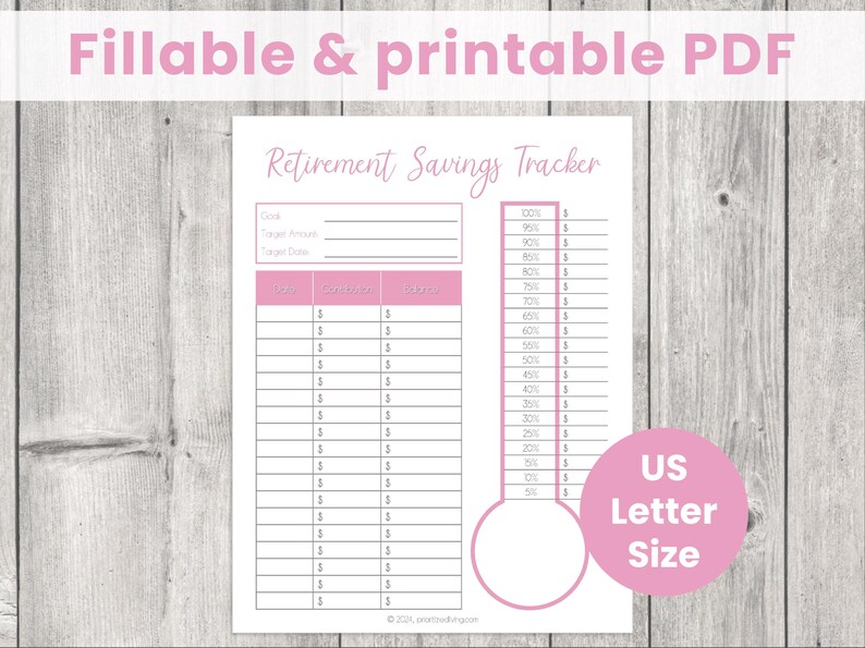 Retirement Planner Printable: Retirement Countdown, Retirement Tracker ...