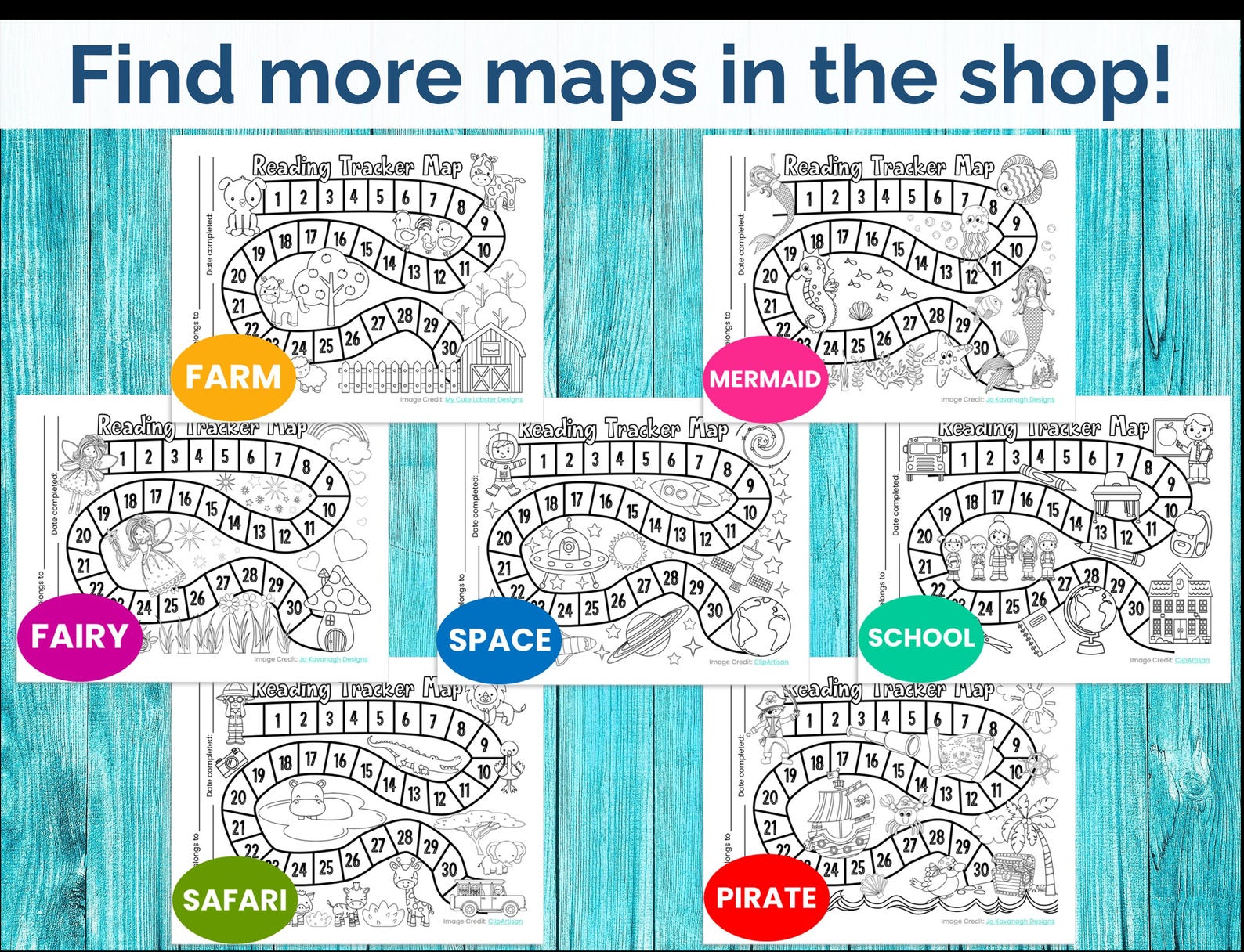 Reading Tracker Map Printable: Safari Theme | Kids Reading Log ...