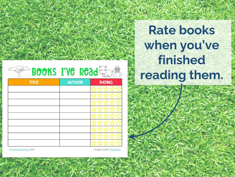 Reading Tracker Map Printable: Safari Theme | Kids Reading Book Log ...