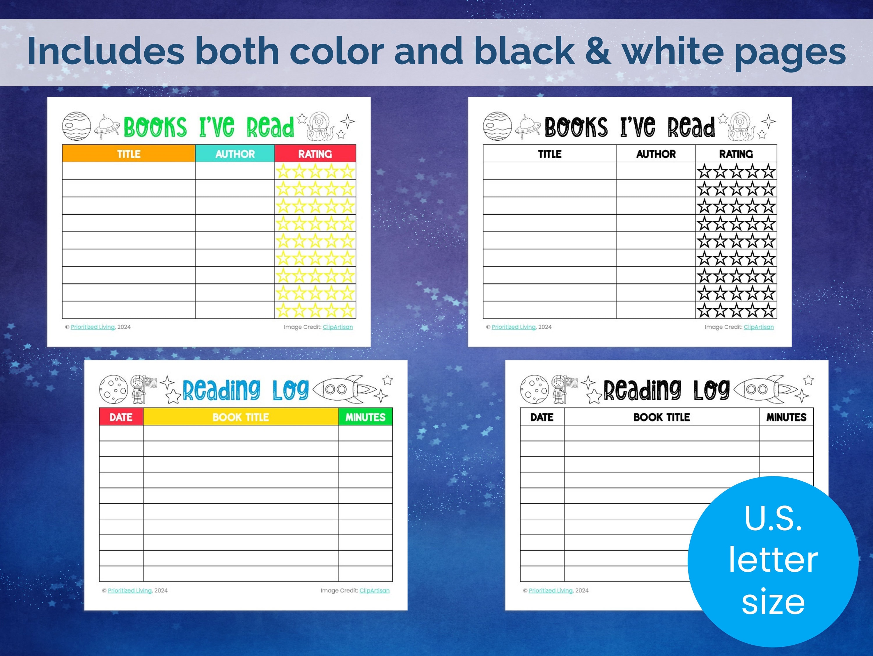 Space Theme Reading Tracker Map Printable: Kids Reading Log & Reward ...