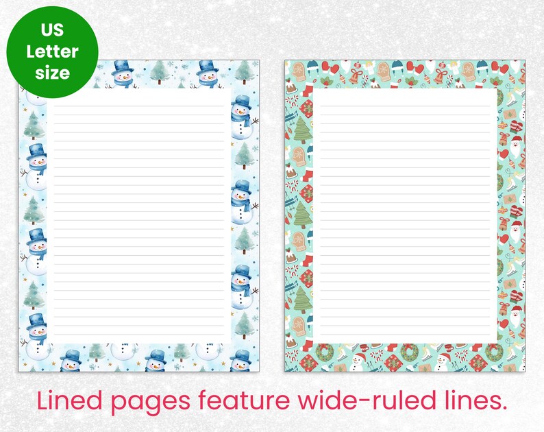 Printable Stationery: Festive Christmas Bundle | Letter-writing Paper ...