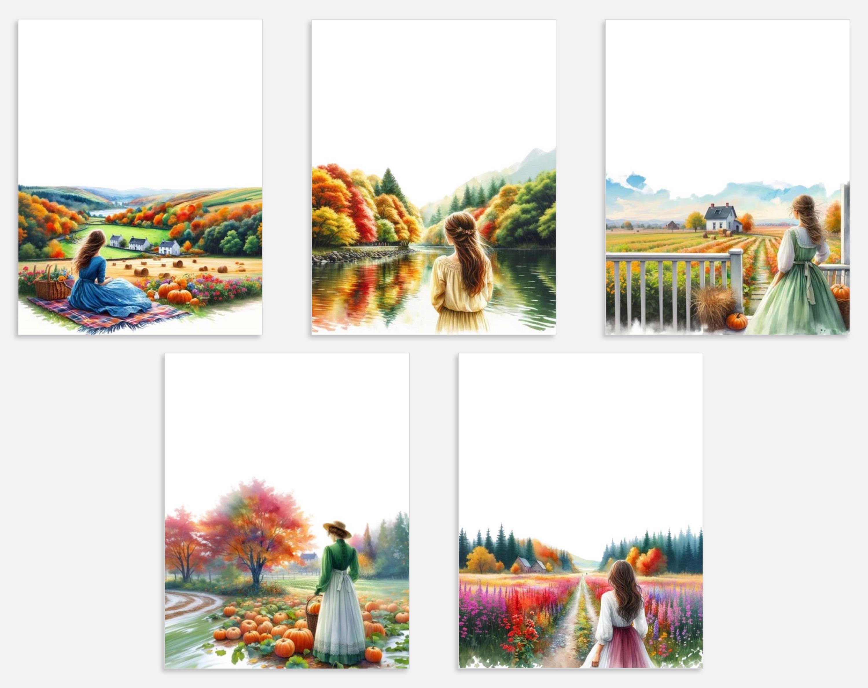 Printable Stationery Set: Watercolor Writing Paper | Fall Letter ...