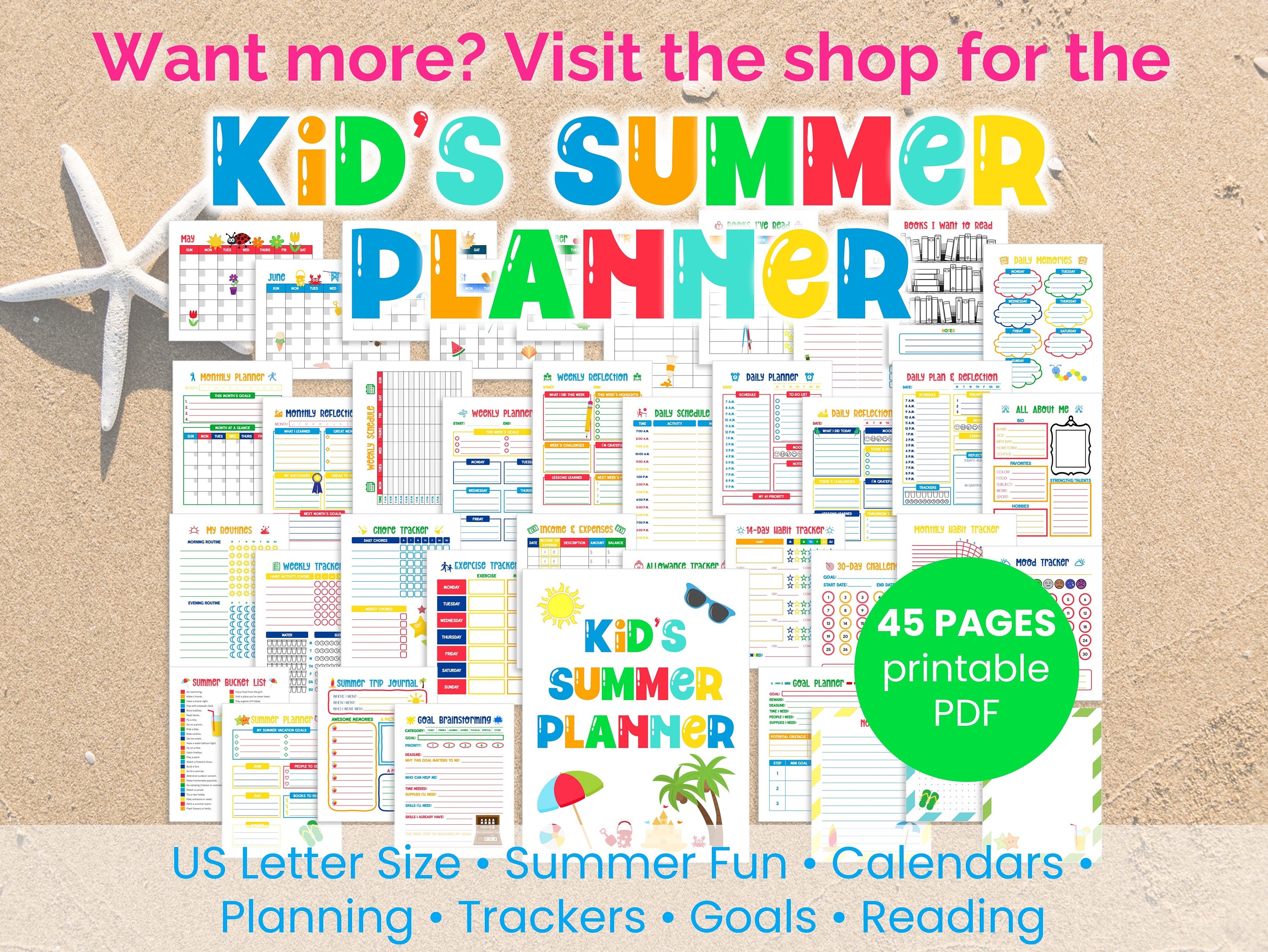 Kid's Summer Bucket List Printable: Activities for Kids and Custom ...