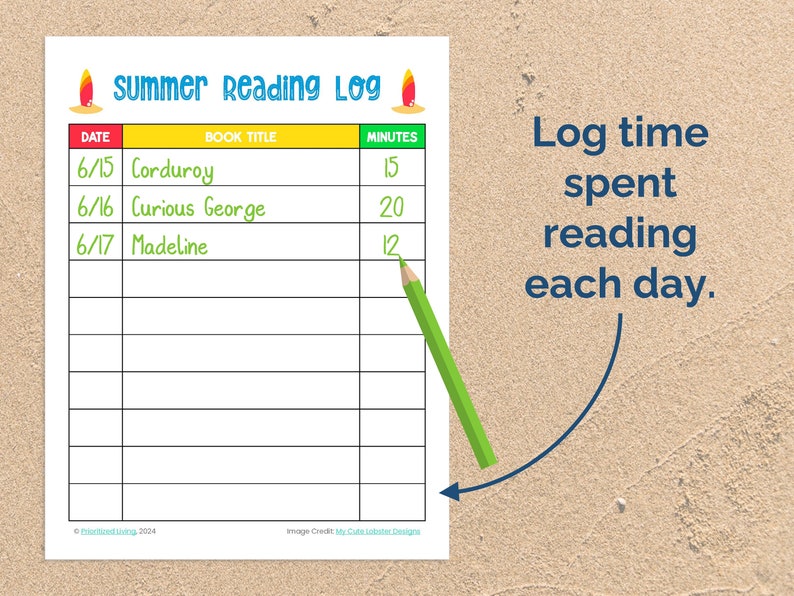 Kid's Summer Reading Chart Printable: Color and Black and White ...