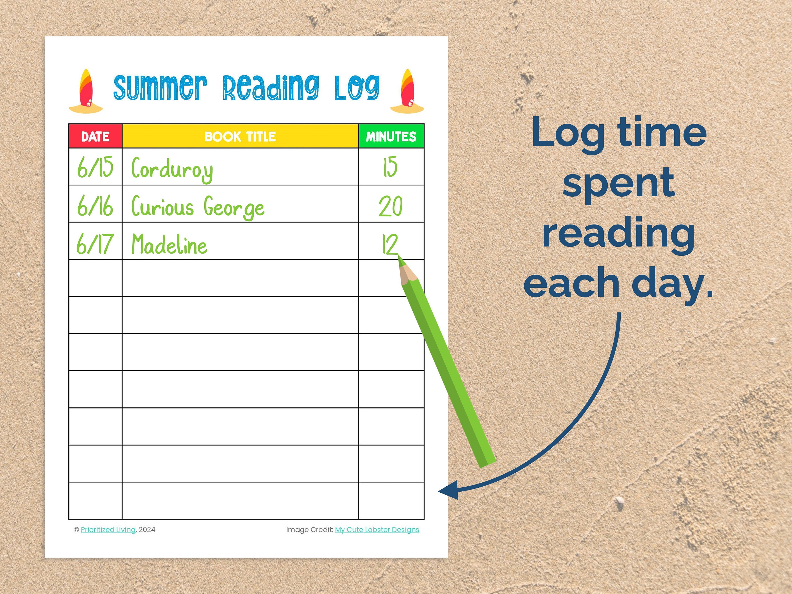 Kid's Summer Reading Chart Printable: Color and Black and White ...