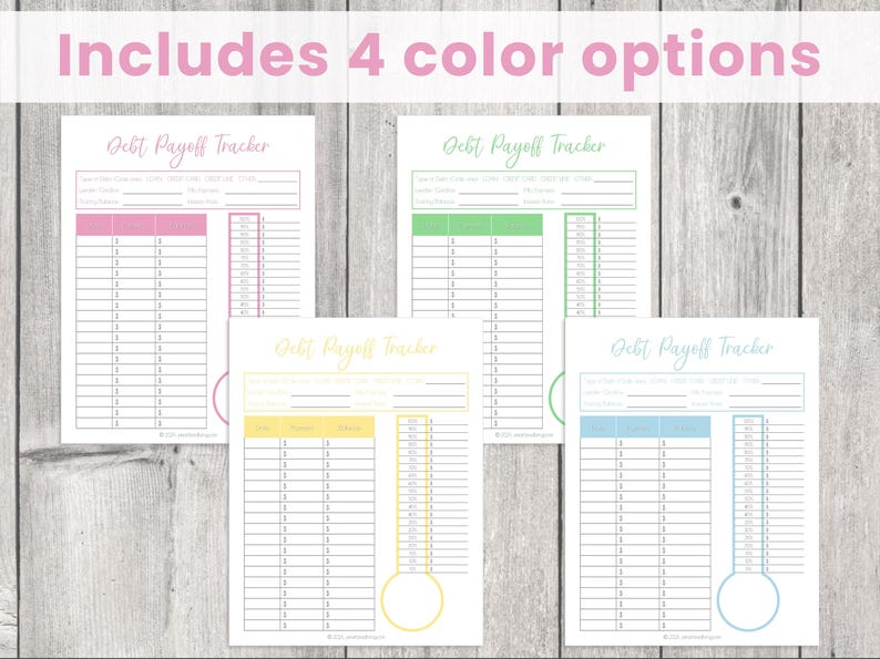 Debt Payoff Trackers Printable: Debt Thermometer & All Debts Tracker ...