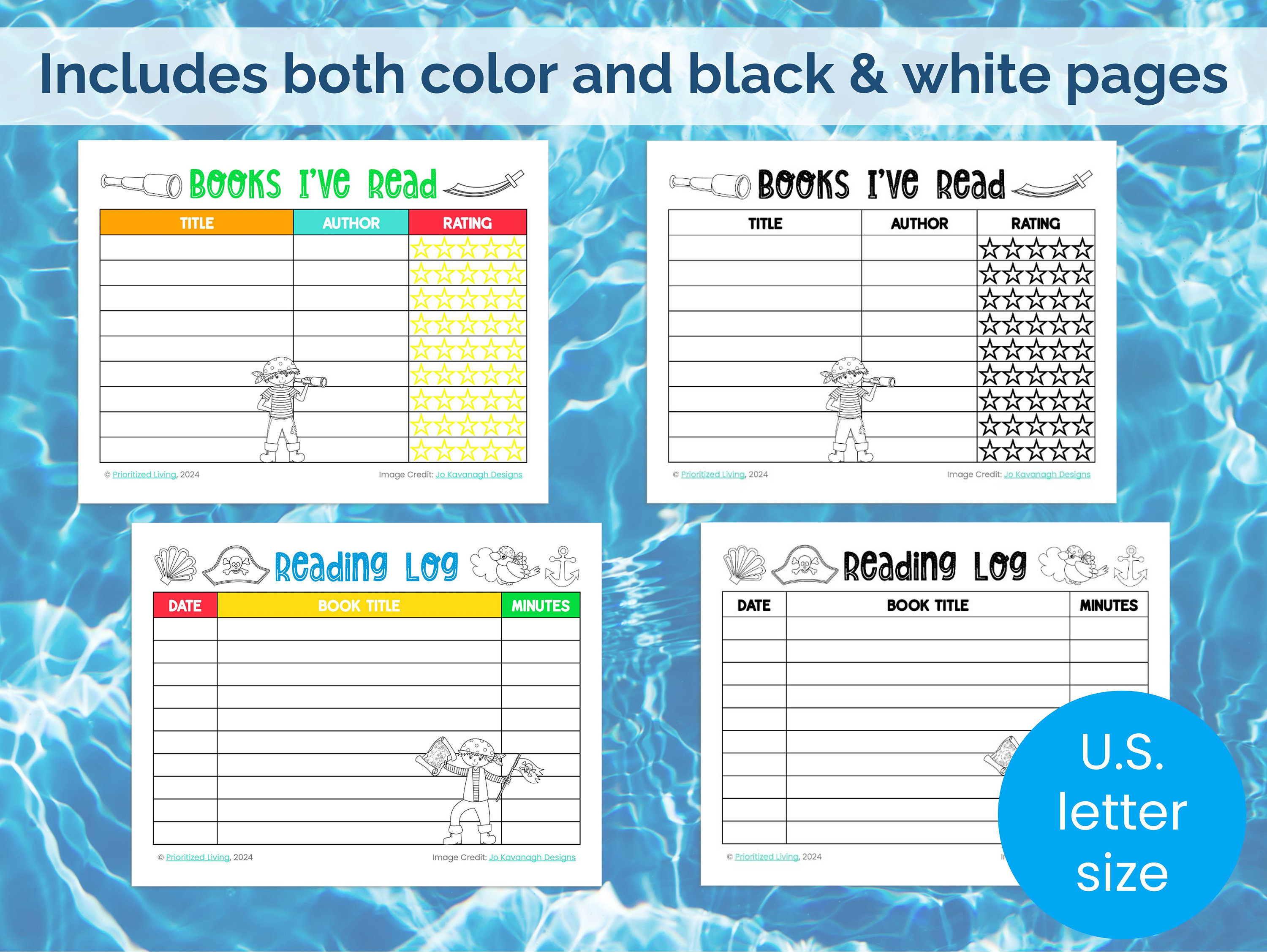 Pirate Theme Reading Tracker Map Printable: Kids Reading Log & Reward ...