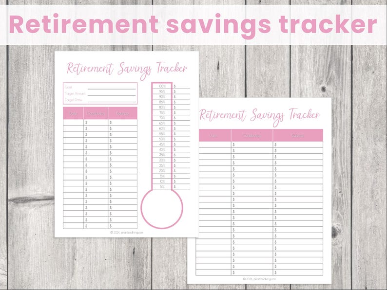 Retirement Planner Printable: Retirement Countdown, Retirement Tracker ...