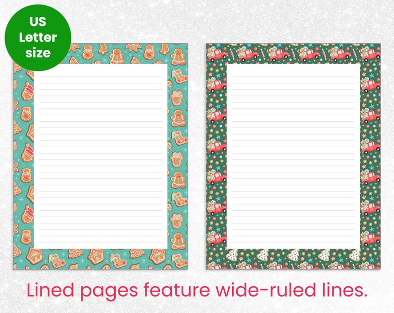 Printable Stationery: Festive Christmas Bundle | Letter-writing Paper ...