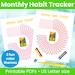 Habit Tracker Printable: 30-day Circle Tracker for Monthly Goals in 2 ...