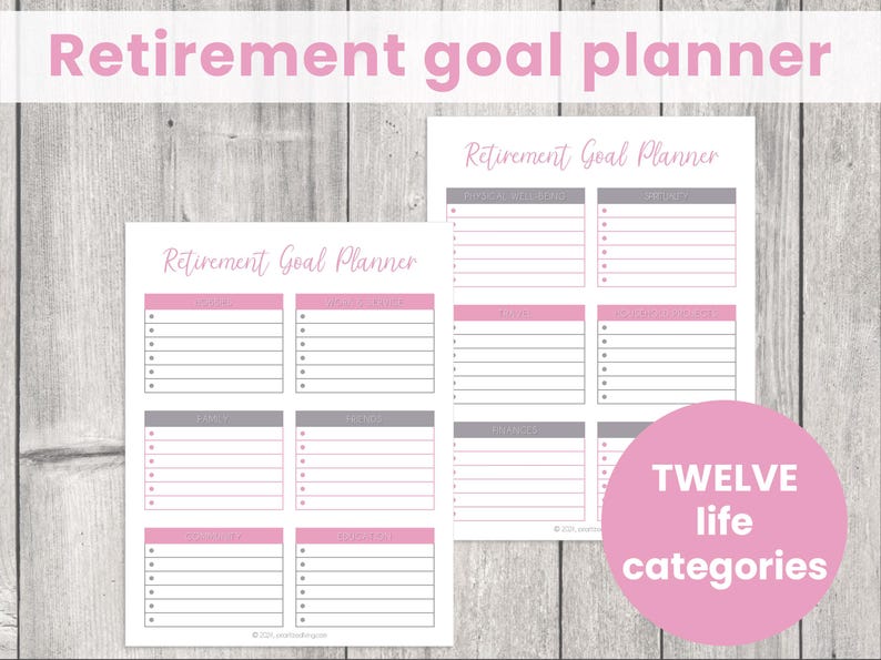 Retirement Planner Printable: Retirement Countdown, Retirement Tracker ...