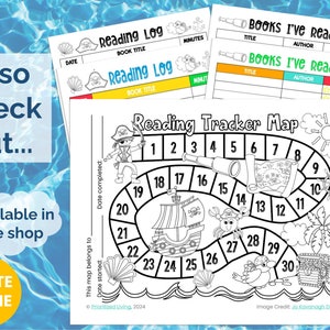 Reading Tracker Map Printable: Safari Theme | Kids Reading Book Log ...