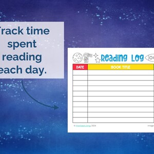 Space Theme Reading Tracker Map Printable: Kids Reading Log & Reward ...