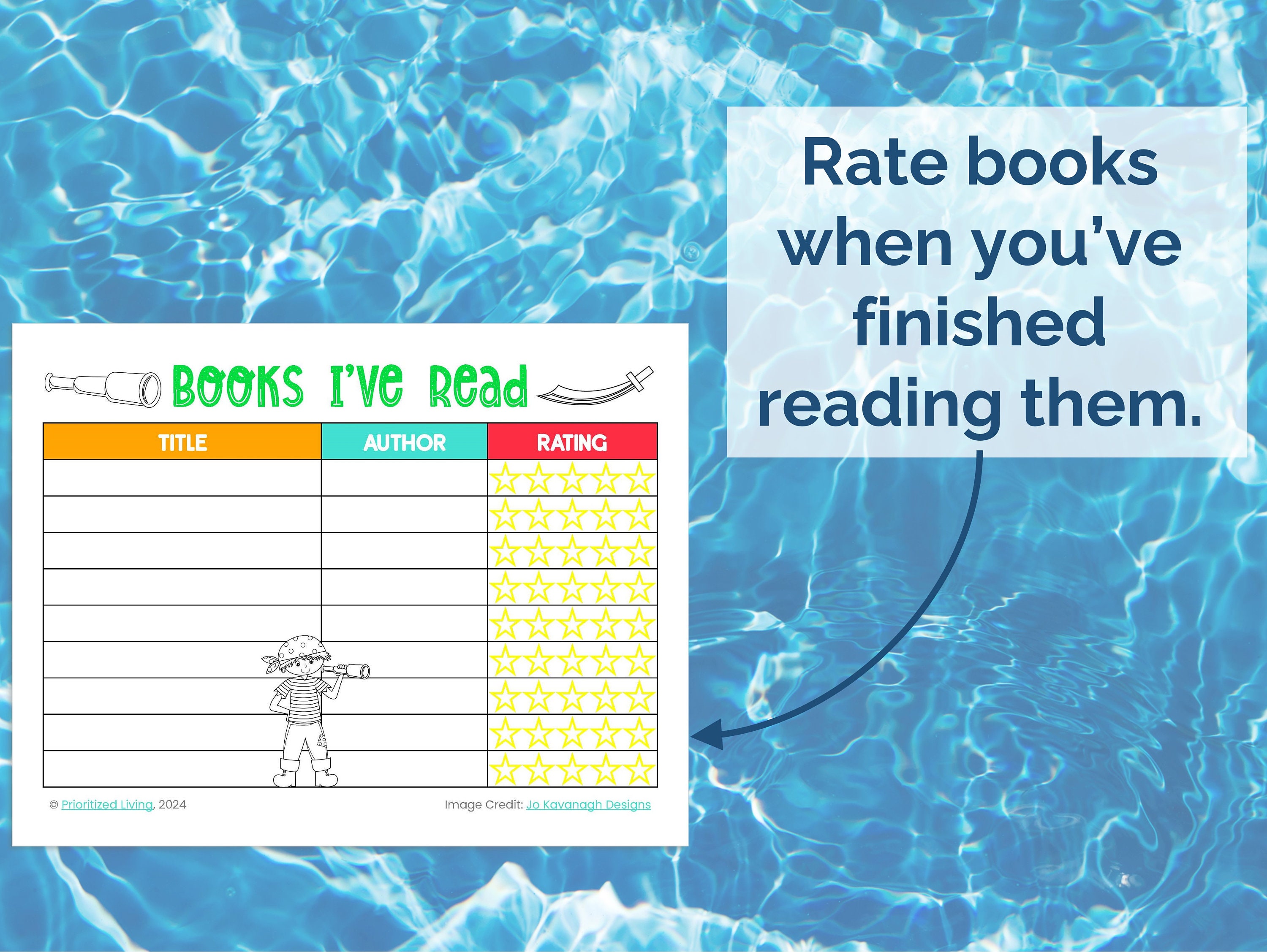 Pirate Theme Reading Tracker Map Printable: Kids Reading Log & Reward ...