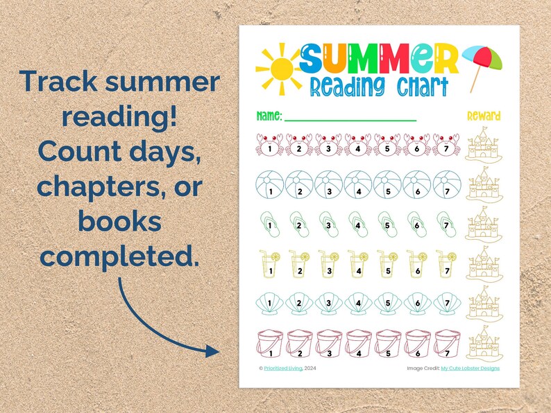Kid's Summer Reading Chart Printable: Color and Black and White ...