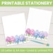 Printable Stationery: Hydrangea | Lined & Unlined, Floral Letter ...