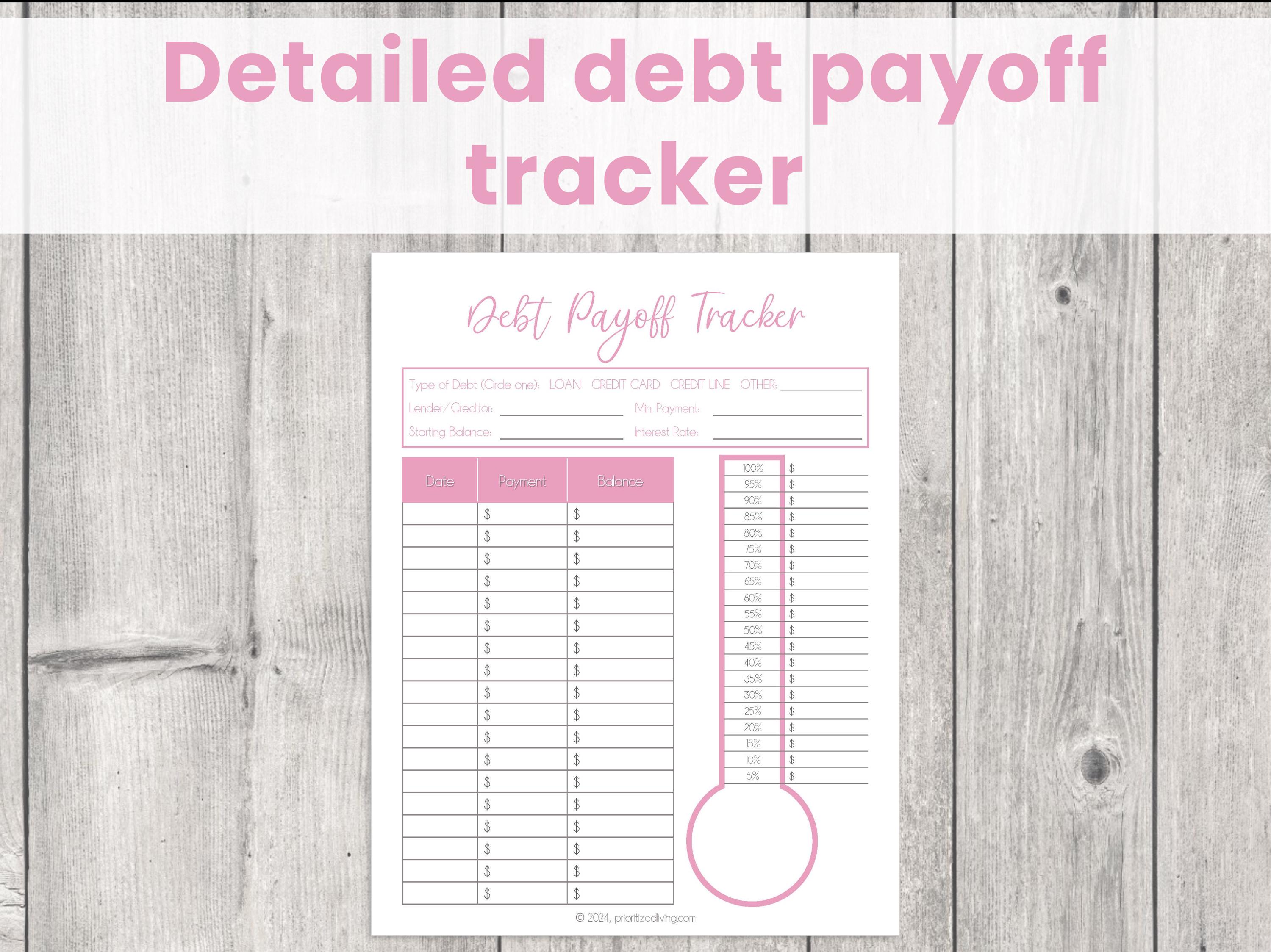Debt Payoff Trackers Printable: Debt Thermometer & All Debts Tracker ...