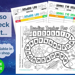 Reading Tracker Map Printable: Safari Theme | Kids Reading Book Log ...