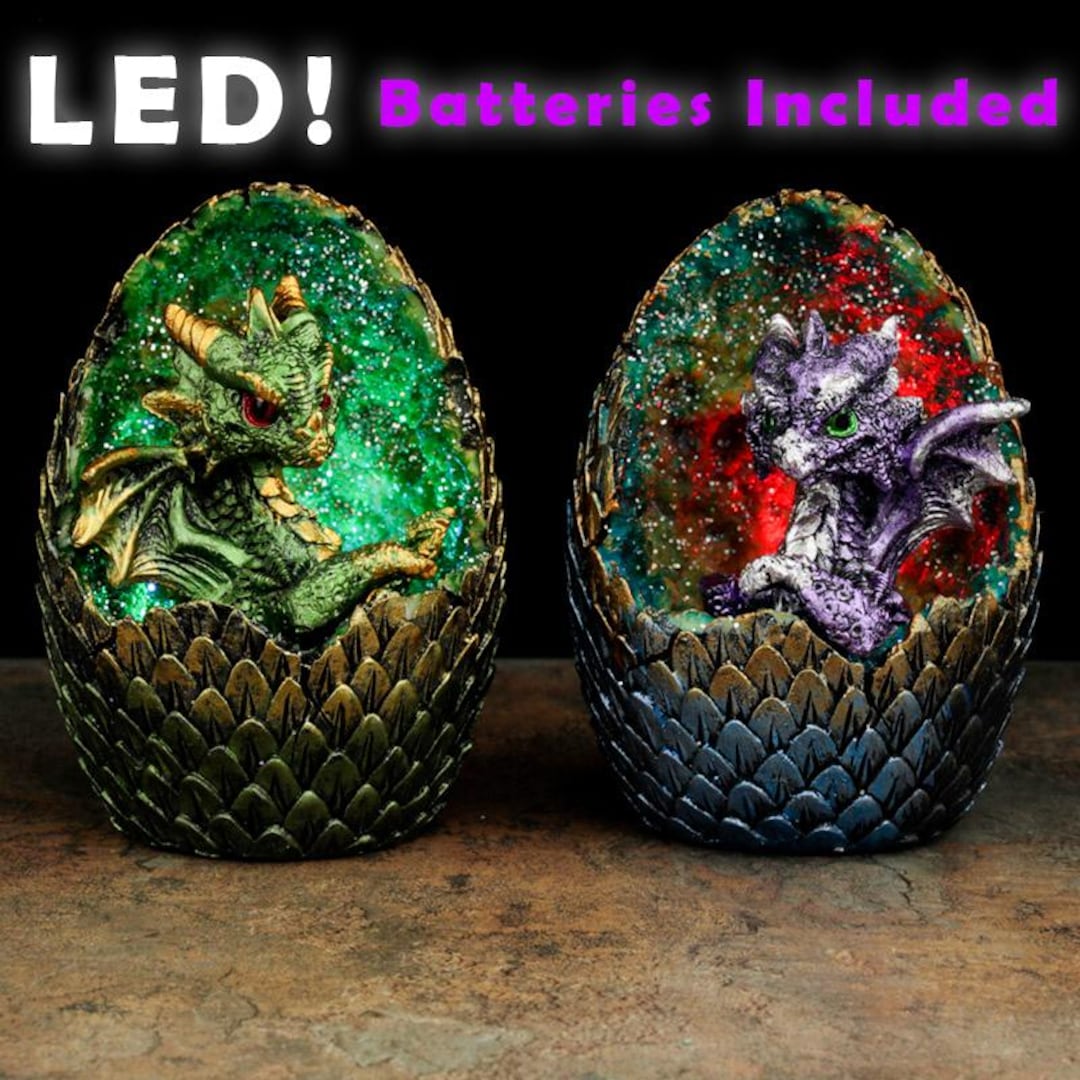 Elements Baby Dragon LED Crystal Egg - Etsy