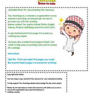 Prophet Adam Children's Activity Book I Printable I Islamic Learning I ...