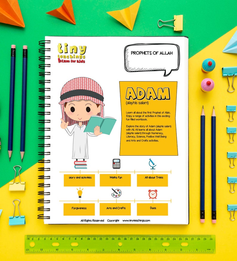 Prophet Adam Children's Activity Book I Printable I Islamic Learning I ...