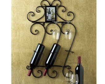Wrought Iron Wine Rack - Etsy