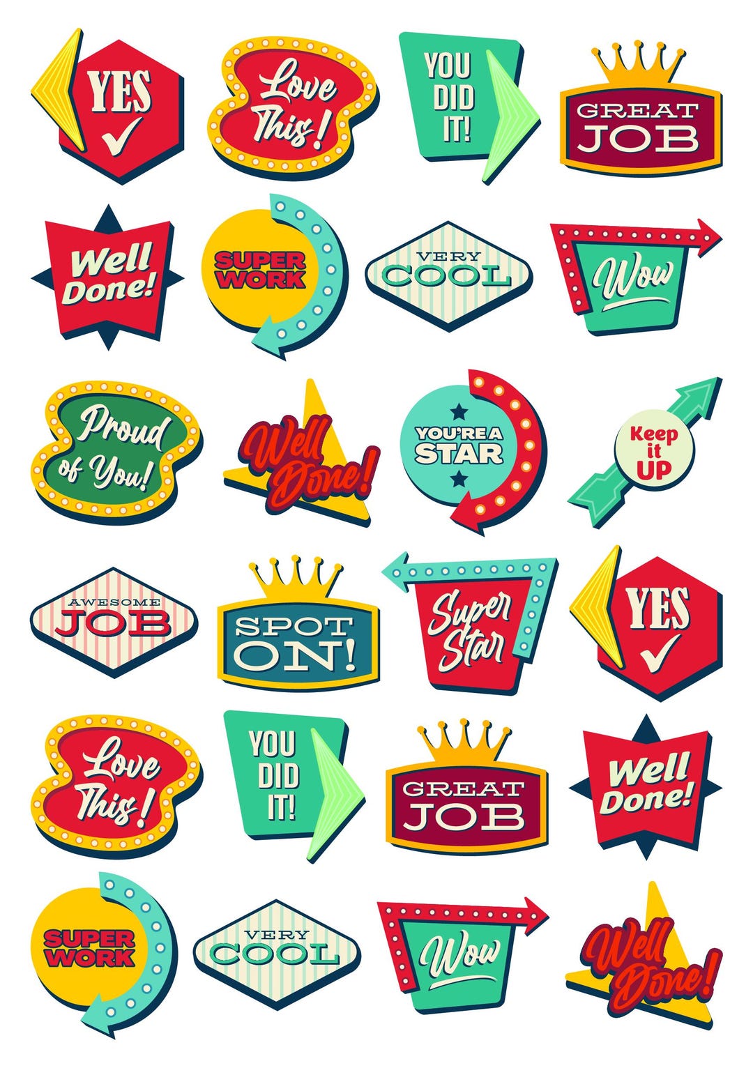 Sign Reward Stickers - Etsy