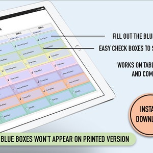 Editable Chores Schedule | Printable | Weekly, Rota Checklist ...