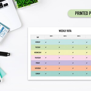 Editable Chores Schedule | Printable | Weekly, Rota Checklist ...