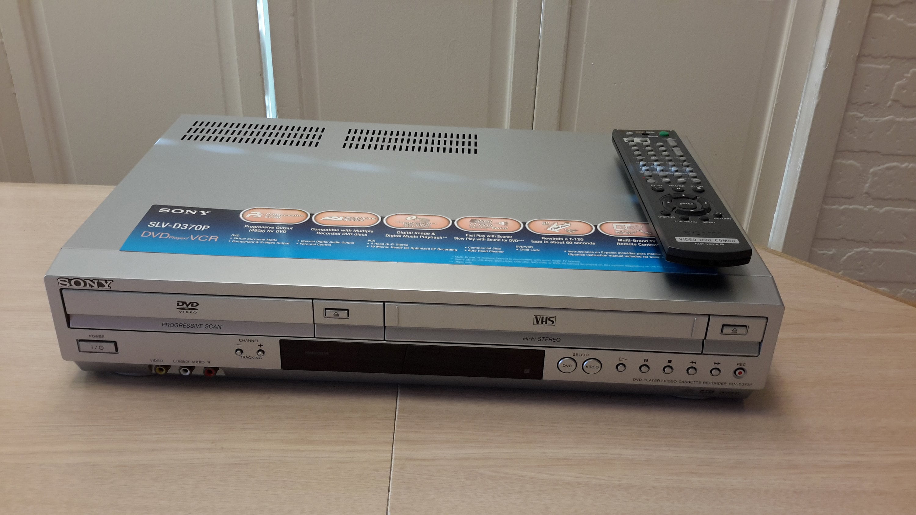Sony DVD Player VCR Combo With Remote Control - Etsy
